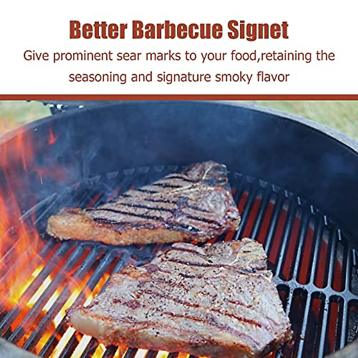 OLIGAI Cast Iron Cooking Grate,Cooking Grids Grates for Small and Minimax Big Green Egg,Round Grill Grate Replacement for Big Green Egg,13 Inch Cast Iron Grates