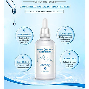 BIOAQUA Hyaluronic Acid Face Cleanser Moisturizing and Smoothing Essence Restoring Oil Balance 100ml