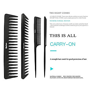 4Pcs Paddle Hair Brush, Detangling Brush and Hair Comb Set for Men and Women, Great On Wet or Dry Hair, No More Tangle Hairbrush for Long Thick Thin Curly Natural Hair