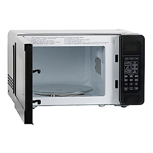 West Bend WBMW71B Microwave Oven 700-Watts Compact with 6 Pre Cooking Settings, Speed Defrost, Electronic Control Panel and Glass Turntable, Black