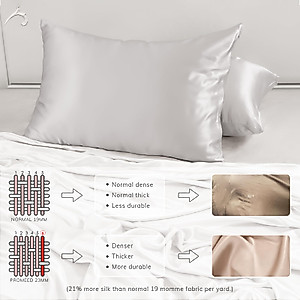 PROMEED 100% Mulberry Toddler Silk Pillowcase for Baby Hair and Skin, Premium Grade 6A+ 23 Momme Travel Silk Pillow Cases 13 x 18 with Free Laundry Bag (Toddler/Travel 13"x18", Light Grey)