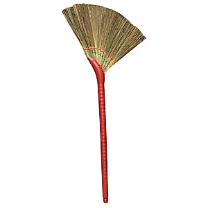 First World Brand 掃把Choi Bong Co Vietnam Hand Made Straw Soft Broom with Plastic Handle 12" Head Width, 40" Overall Length -1pc