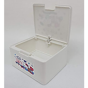 Friend Sanrio Hello Kitty Cute Box with One Touch Open Lid, Makeup Case, Accessory Case, Cosmetic Case, 4.2in x 3.5in x 2.1in