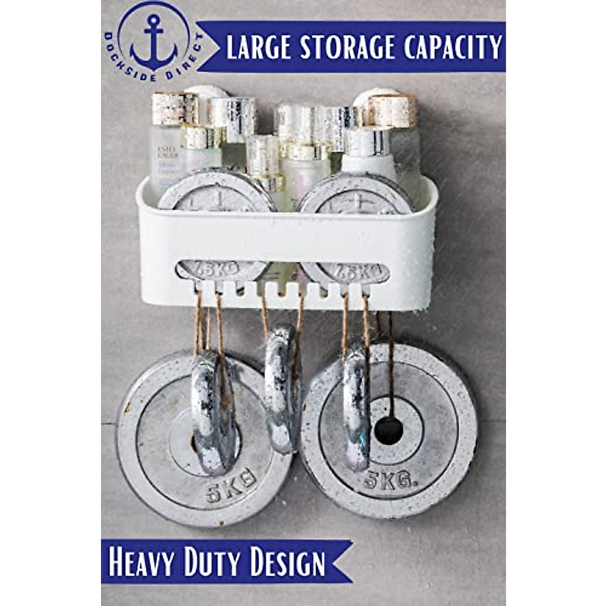 Shower Caddy Vacuum Suction Cup 3Pcs-No Drilling Bathroom Suction Cup Shower Shelf Organizer-Shower Shelves Basket for Shampoo,Soap and Toothbrush Holder-Racks for Inside Bath and Kitchen Wall (White)