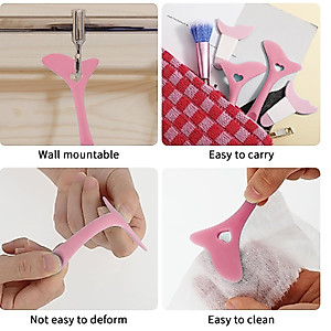 Eyeliner Stencils 4Pcs Reusable Silicone Eyeliner Aid Winged Eyeline Tip Multifunctional Eye Makeup Tool Kit Mascara Shield Eyelash Eyebrow Eyeshadow Lipstick Applicator Guide Tool（Pink）