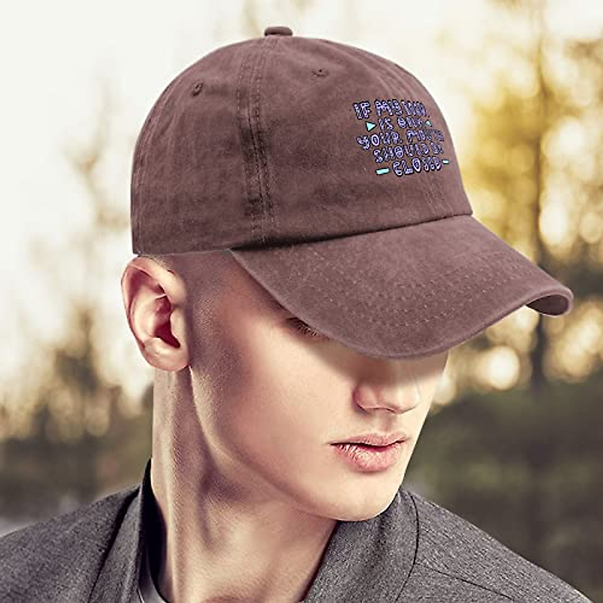 Back to School Hat If My Book is Open Dad Hat for Women Funny Hat Adjustable