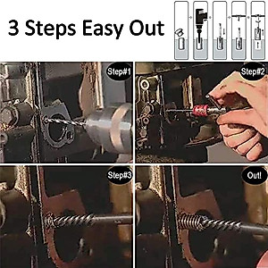 6Pcs Damaged Screw Extractor Set Chrome Vanadium Steel Damaged Bolt Screw Extractor Remover Broken Bolt Stripped Screw Extractor Kit