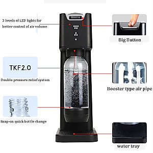 LTLWSH Sparkling Water Maker,Carbonator Set/Carbonated Water Set incl. 2 Carbonator Bottles Soda Aker for Carbonated Tap Water at the Push of a Button Sparkling Water Dispenser