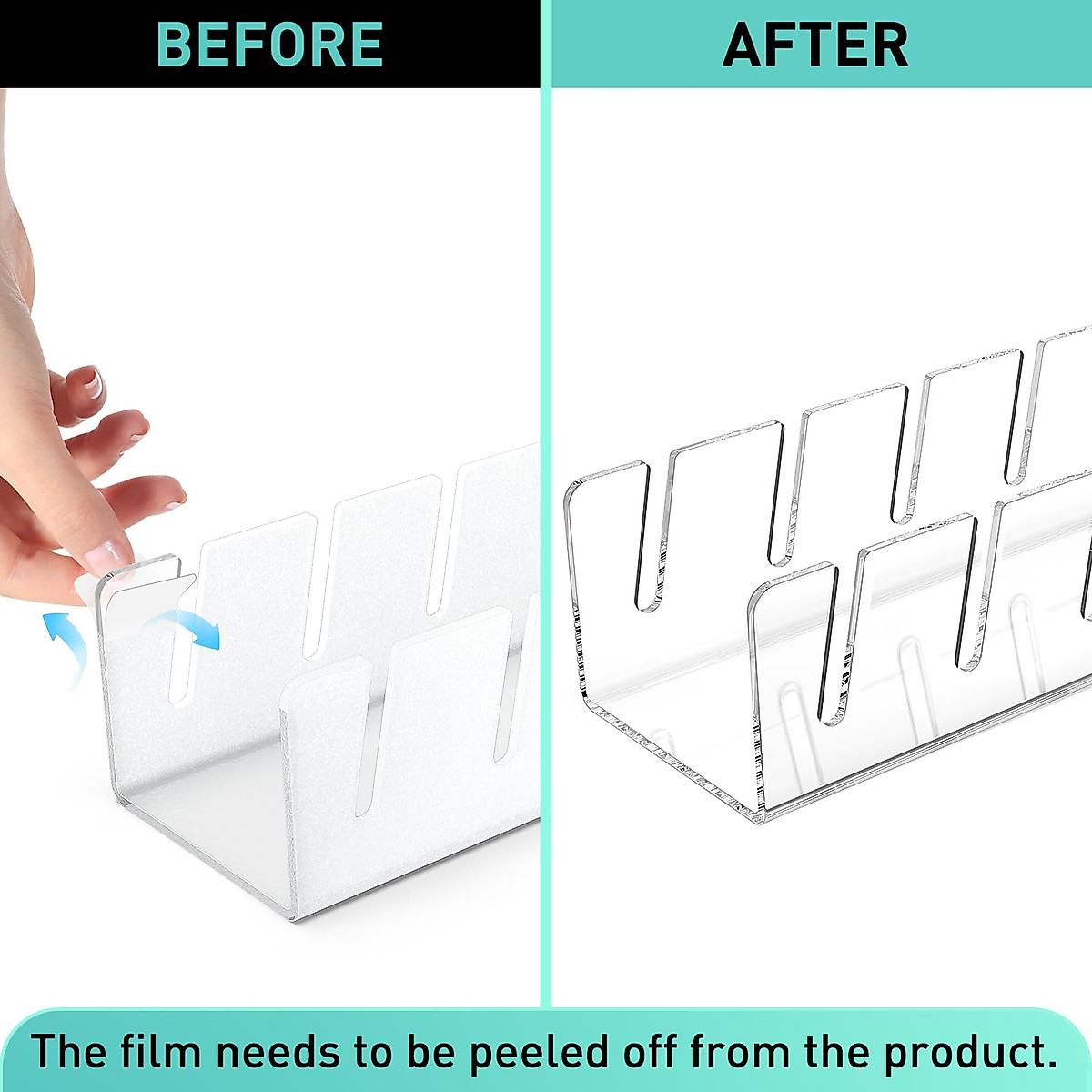 SPACEKEEPER Hat Stand for Baseball Caps, 2 Pack Hat Holder Organizer No Install Acrylic Hat Racks Display Storage for 14 Baseball Caps for Bedroom, Closet, Dresser, Clear