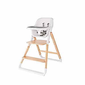 Ergobaby Evolve Baby Essentials Portable High Chair, Natural Wood