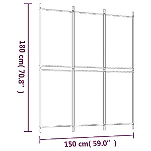 3-Panel Room Divider White 59.1"x70.9" Fabric,Folding Screens Room Dividers Privacy Screen Portable Suitable forHome Office Restaurant Bedroom