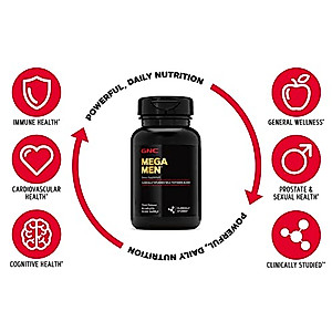 GNC Mega Men Multivitamin for Men, 180 Count, Antioxidants, Heart Health, and Immune Support (Packaging May Vary)