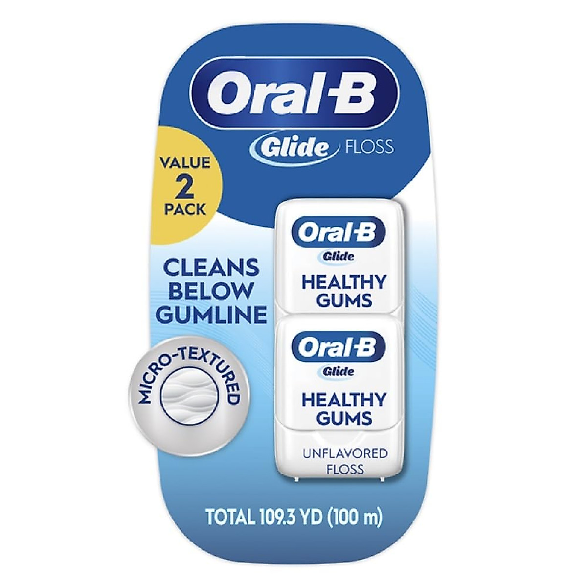 Oral-B Glide Pro-Health Original Floss Twin Pack 100 M, Packaging may vary