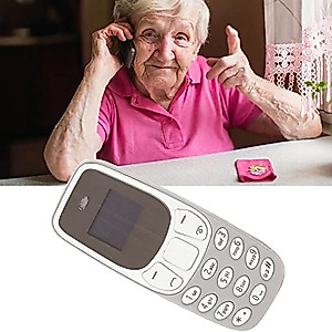 Dpofirs 2023 New 2G Mobile Phone for Seniors, Kids Cellphone Dual SIM Card Unlocked, Worlds Smallest Phone, 380mah Battery for 20 Hours Standby,GSM 2G 850 900 1800 1900MHZ (Grey)