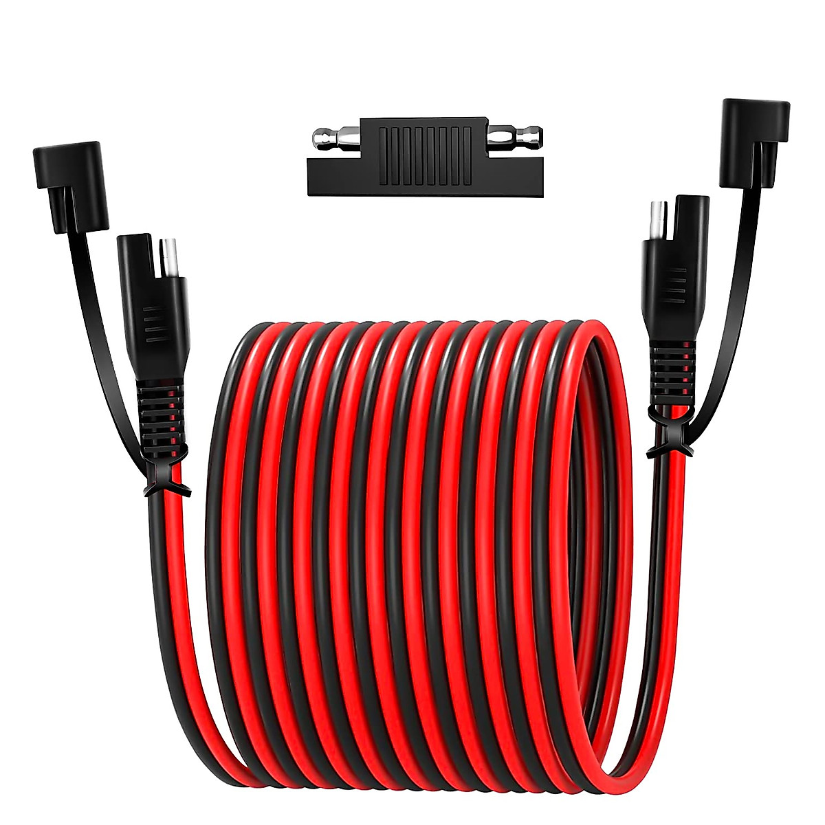 HNDJYT SAE Extension Cable 12AWG 12FT,SAE to SAE Quick Disconnect Wire Harness SAE Connector Solar Panel Extension Cable Plug for Trolling Motor Automotive RV Battery Motorcycle Cars Tractor