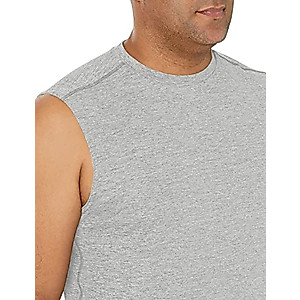 C9 Champion mens Sleeveless Tech Tee T Shirt, Comfort Gray Heather, Large US