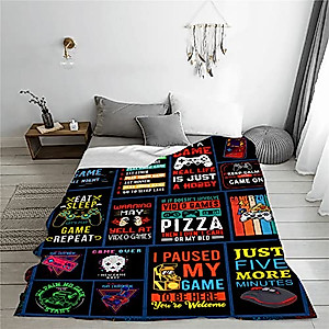 RIEDIOVS Gaming Gifts for Men Boys Boyfriend-Gamer Gifts for Teen Boys-Gaming Blanket 60" x 50" Ideas Gamer Gifts for Game Lovers Men Boys -1
