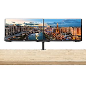 HP P22h G4 22 Inc Class LED-Backlit LCD 2-Pack Monitor Bundle with Desk Mount Clamp Dual Monitor Stand, FHD 1080p, LED Backlit, IPS, Anti-Glare, Tilt (HDMI, VGA and DisplayPort) for Home and Office