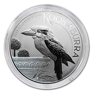 2022 P 1 Kilo (32.15 oz) Australian Silver Kookaburra Paperweight Coin Brilliant Uncirculated (BU - in Capsule) with Certificate of Authenticity $30 Seller BU