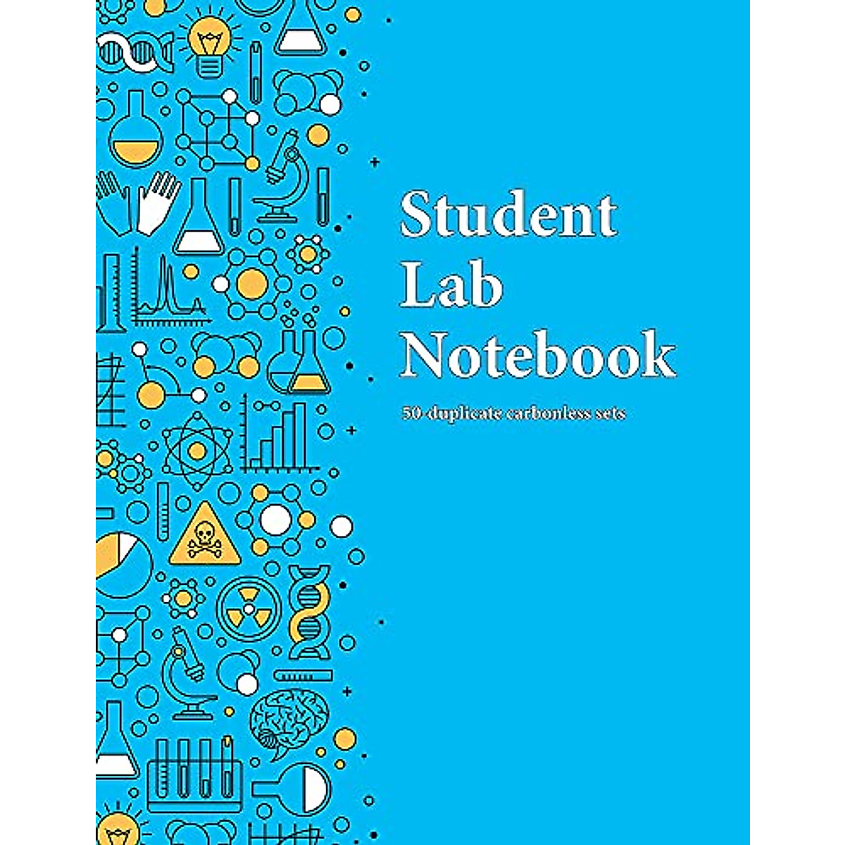 Student Lab Notebook (50 duplicate page sets): perforated carbonless sheets with smooth coil spiral binding
