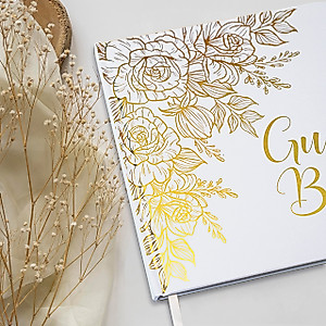 LEMON SHERBET® Wedding Guest Book with Metallic Marker Set - Guest Book Wedding Reception - Baby Shower Guest Book - Polaroid Guest Book for Wedding - Wedding Guestbook - Wedding Sign in Book