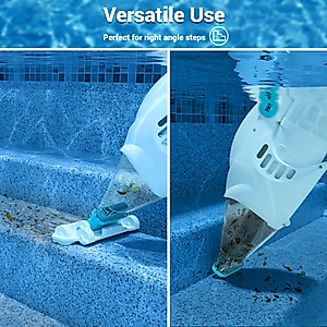 (2023 Upgraded) AIPER Cordless Pool Vacuum, Handheld Rechargeable Swimming Pool Cleaner, 60 Mins Running Time, Deep Cleaning & Strong Suction Ideal for Above & In-ground Pools, Hot Tubs, Spas-Pilot H1