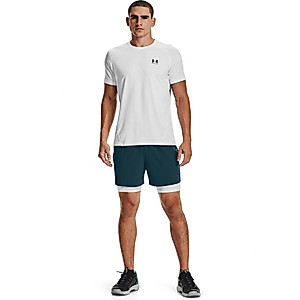 Under Armour Men's Armour HeatGear Compression Shorts , Midnight Navy (410)/White, Small