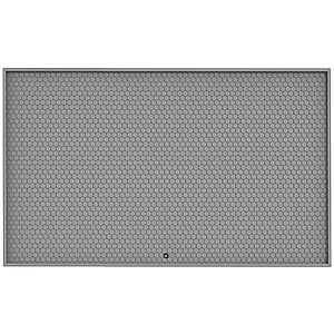 Jifunull Under Sink Mat for Kitchen Cabinet, 34" x 22" Silicone Waterproof Under Sink Tray with Drain Hole, Liner Protector for Kitchen, Bathroom and Laundry Room, Hold Up to 2 Gallons, Grey