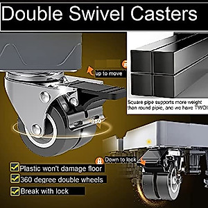 Washing Machine Stand with 4 Locking Swivel Wheels and 8 Adjustable feet, Multifunctional Mobile Base for refrigerators, Washing Machines, dryers or Large Storage Bins