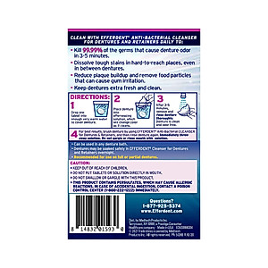 Efferdent Denture Cleanser Tablets, Complete Clean, Tablets, Multicolor, 252 Count