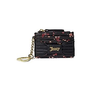 Juicy Couture Pretty Bow Card Case Ditzy Rose Black One Size