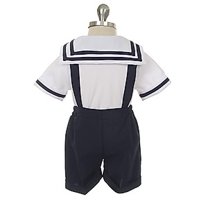 iGirlDress Baby Toddler Boys Nautical Sailor Outfit Short Suit 4 Piece Set 18mos Navy