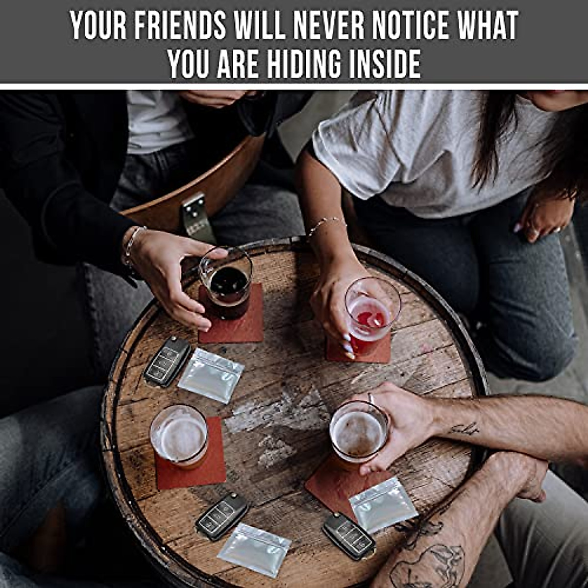 Sneaky Booze Stash Car Key Fob Remote Diversion Safe: Smell/Odor Proof Bag Discrete Portable Storage Container To Hide Pills Jewelry or Valuables Secret Hidden Travel Can Or Home Security 1 Pack