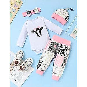 itkidboy Newborn Baby Boy Girl Clothes Long Sleeve Romper,Pants Cute Hat 3pcs Outfit Set