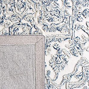 SAFAVIEH Trace Collection 8' x 10' Ivory/Blue TRC302M Handmade Premium Wool Area Rug