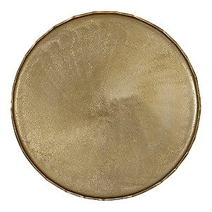 Kate and Laurel Alessia Modern Coffee Table, 25 x 25 x 15, Gold, Metal Coffee Table with Antique Detailing for Storage and Display