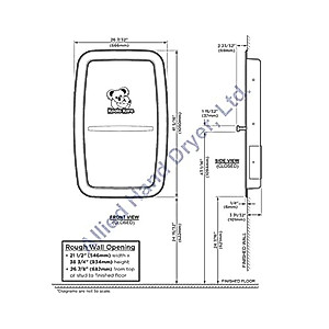 Koala Kare® KB311-SSRE - Recessed Vertical Stainless Steel Baby Changing Station (New for 2021)