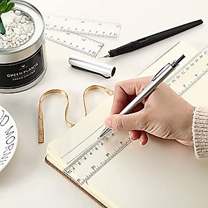 [48 Pack] Transparent Ruler 12 Inches - Clear Plastic Flexible Rulers - Ruler with Inches, Centimeters and Millimeter for Kids and Teachers - Metric Rulers Bulk, Used for Classroom & School Supplies