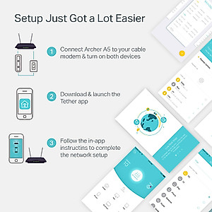 TP-Link AC1200 WiFi Router (Archer A5) - Dual Band Wireless Internet Router, 4 x 10/100 Mbps Fast Ethernet Ports, Supports Guest WiFi, Access Point Mode, IPv6 and Parental Controls