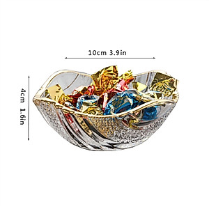 TRESORS Appetizer Plates Snack Bowls Glass Bowl Kitchen Small Bowl Salad Dessert Ice Cream Dip Snack Snack Side Dish Condiment Sauce Bowl Salad Plates Dinner Plates