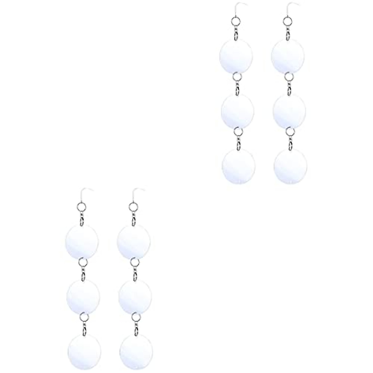 GANAZONO 4 Sets Metal Bird Deterrent Disc Hanging Disc Reflective Bird Reflector Woodpecker Devices for Patio Garden Woodpecker and Pigeon