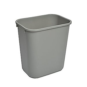 Janico 1037GY 10 Gallon Waste Basket,Grey