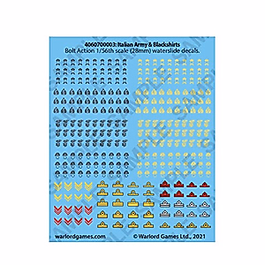 Warlord Bolt Action Italian Army & Blackshirts 1:56 WWII Military Table Top Wargaming Plastic Model Kit Figures 402015801