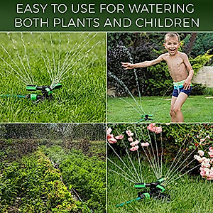 CARPATHEN Garden Sprinkler 360 Rotating - Sprinklers for Yard - Perfect as DIY Irrigation Sprinkler System for Large Area - Lawn Sprinkler That Easily Connects to Your Garden Hose