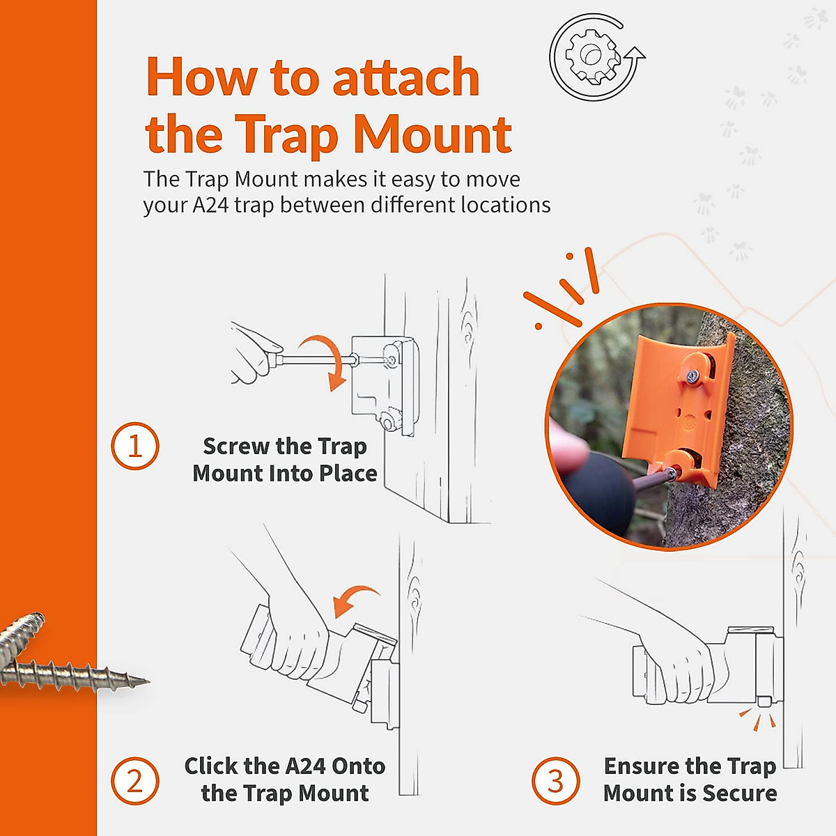 Goodnature Portable Trap Mount, Easy to Move Trap Mount for A24 Rat & Mouse Traps, Fits All A24 Traps (2 Pack)