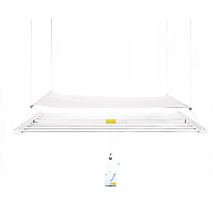 Höllsen Ceiling Mounted Clothes Drying Rack Made of Aluminium Perfect Design for Laundry Room