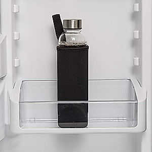 Primula Cold Brew Travel Bottle with Black Insulating Neoprene Sleeve - Borosilicate Glass and Stainless Steel Mesh Core - Dishwasher Safe - 19 Oz. - Clear