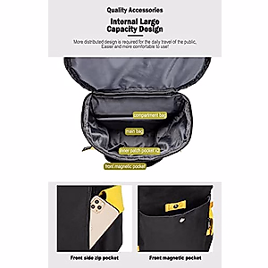 QAKSHY Trendy Anime Backpack Versatile Canvas Travel Bag with Ample Space, Shoulder Straps, and Laptop Compartment (D,15.6 INCH)