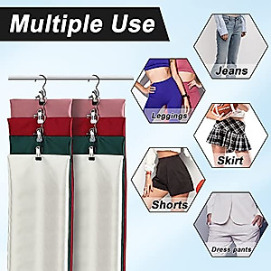 Rtteri 48 Pieces Boot Hangers Clips 360 Rotating Laundry Hooks Hanging Clamp Space Saving Clothes Pins Socks Towel Clips Portable Multifunctional Heavy Duty Clothespins Space Saving for Closet Jeans