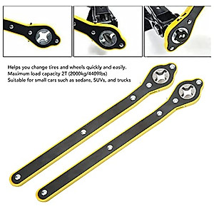 Pair 13.4in Ratchet Set, 2T Load Bearing, Positive and Negative Reversing Knob Designdrive Ratchet Handle Suitable for Small Cars Such As Cars, Suvs, and Trucks(Cars Below 2T)